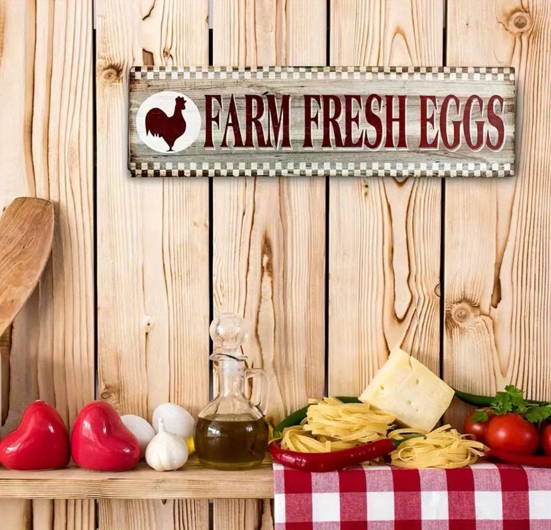" Farm Fresh Eggs " Retro Vintage Metal Tin Sign Poster - Temu United ...