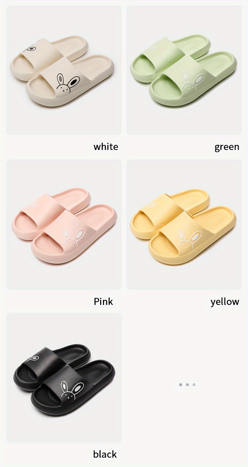 Mens Open Toe Rabbit Print Soft Slippers Lightweight Comfortable Non Slip Shoes - Sports ...