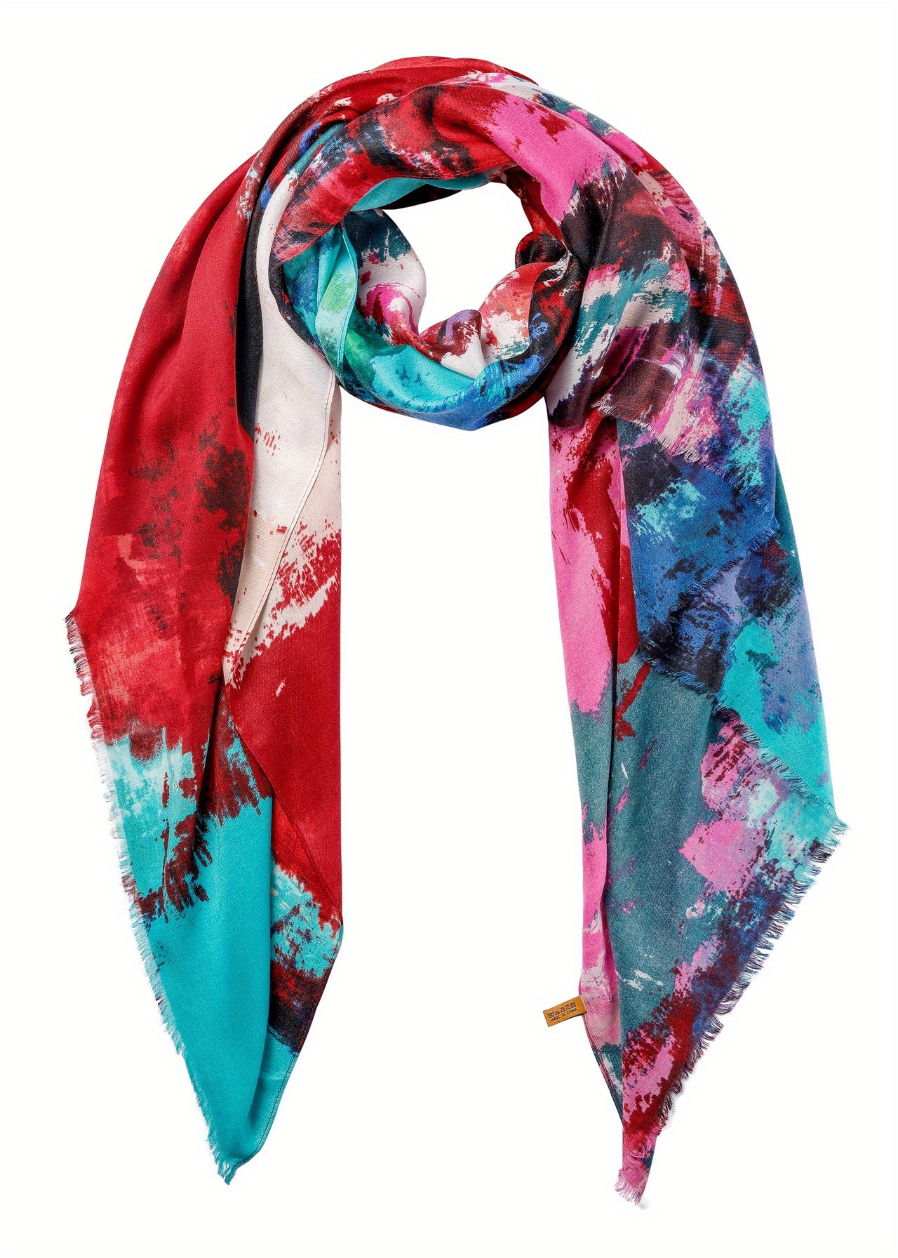 Bikini Wrap Scarf Boho Geometric Print Graffiti Large Shawl - Temu Canada