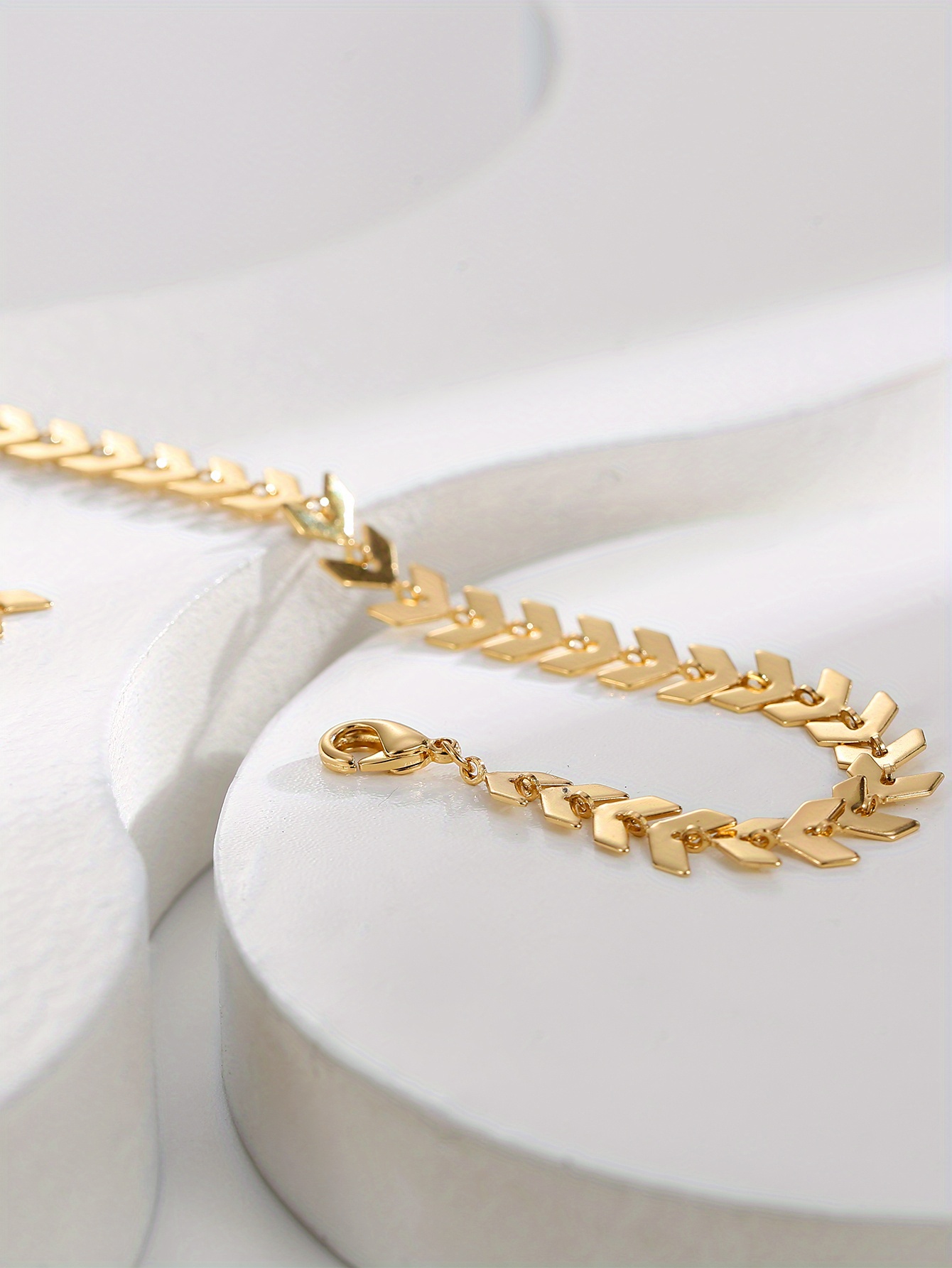 18k Gold Plated Wheat Ear Shape Chain Anklet - Temu Australia