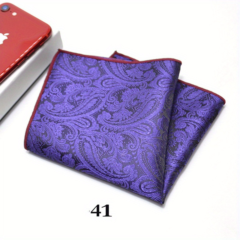 Fashion Pocket Towel Mens Suit Handkerchief Square Towel Paisley ...