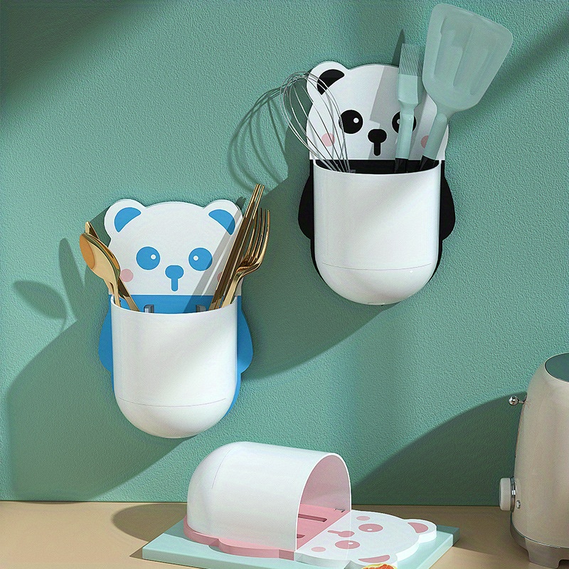 Cartoon Bear Storage Rack Wall Mount Multifunctional Kitchen - Temu ...