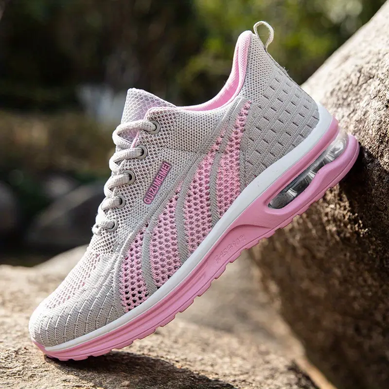 Flying Woven Running Shoes Lace Mesh Air Cushion Outdoor Temu New Zealand