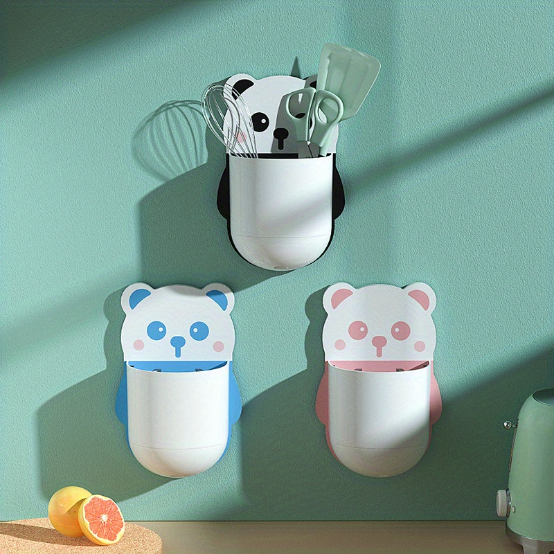 cartoon bear storage rack wall mount multifunctional kitchen - Temu New ...