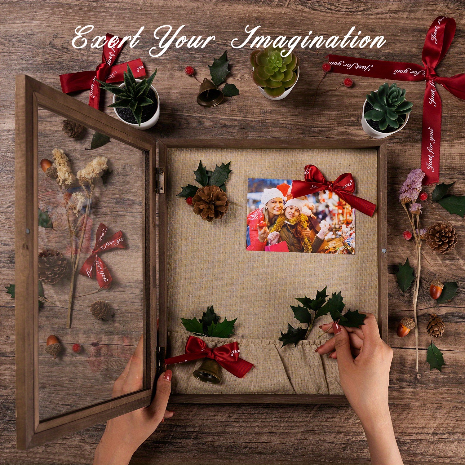 Large Wooden Memory Box Keepsakes 12x14 Shadow Frame Box - Temu