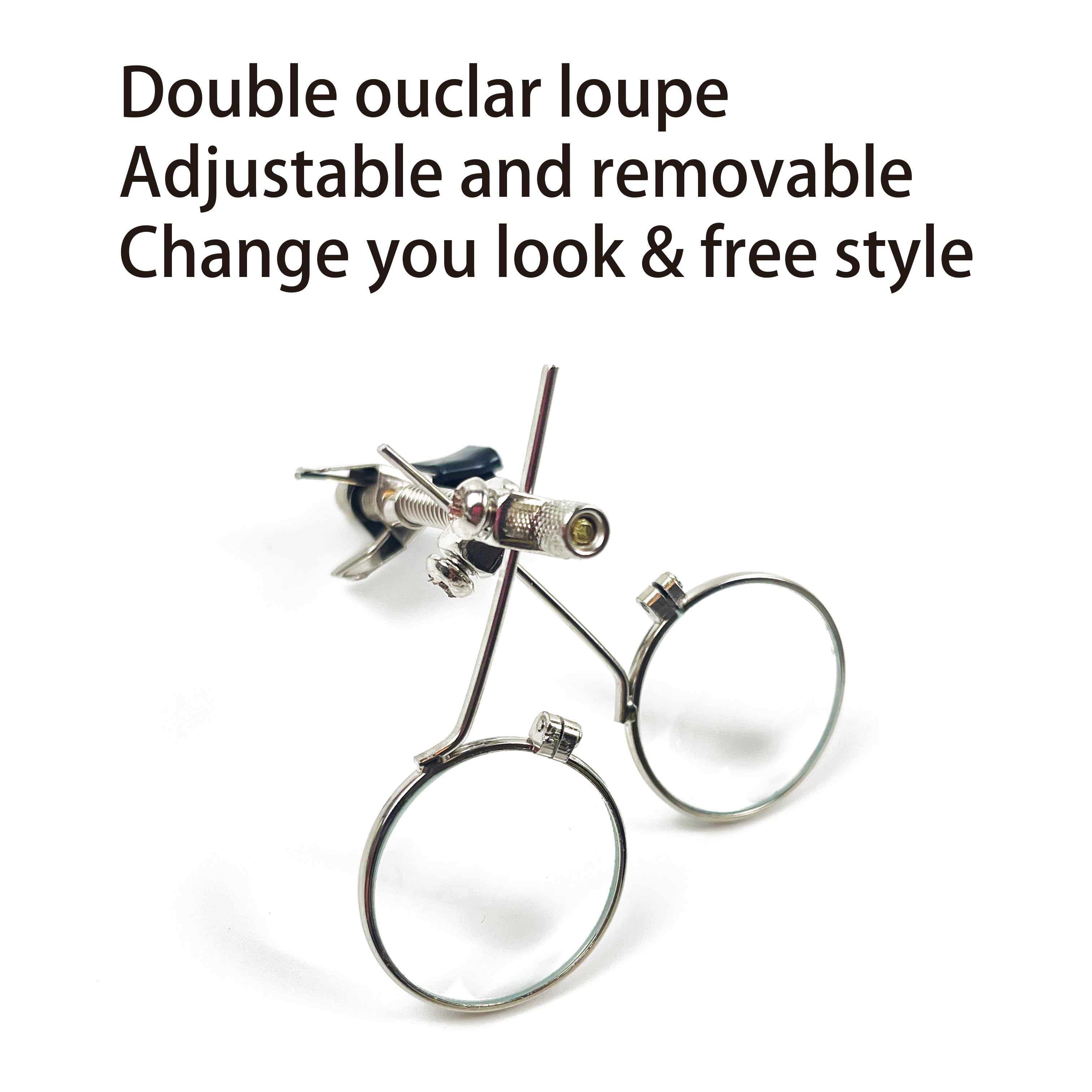 Vintage Steampunk Style Glasses Glasses With Metal Magnifying Glass ...