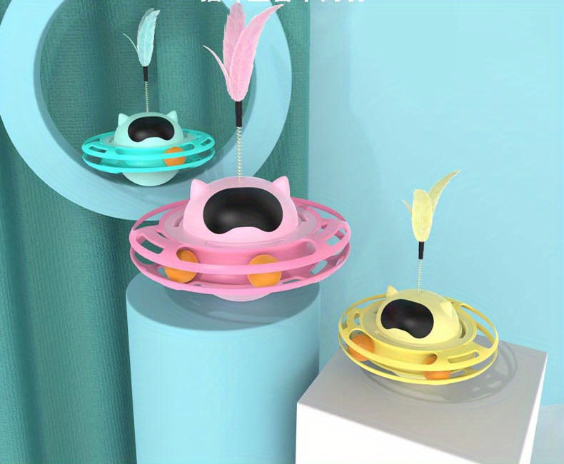 indoor interactive cat toy tumbler roller feather wand - Temu Norway