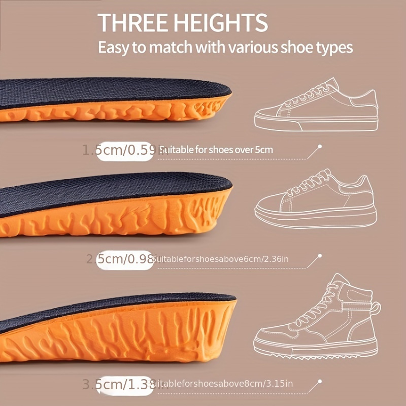 Height Increase Insoles New Style Invisible Orange Eva - Temu Australia