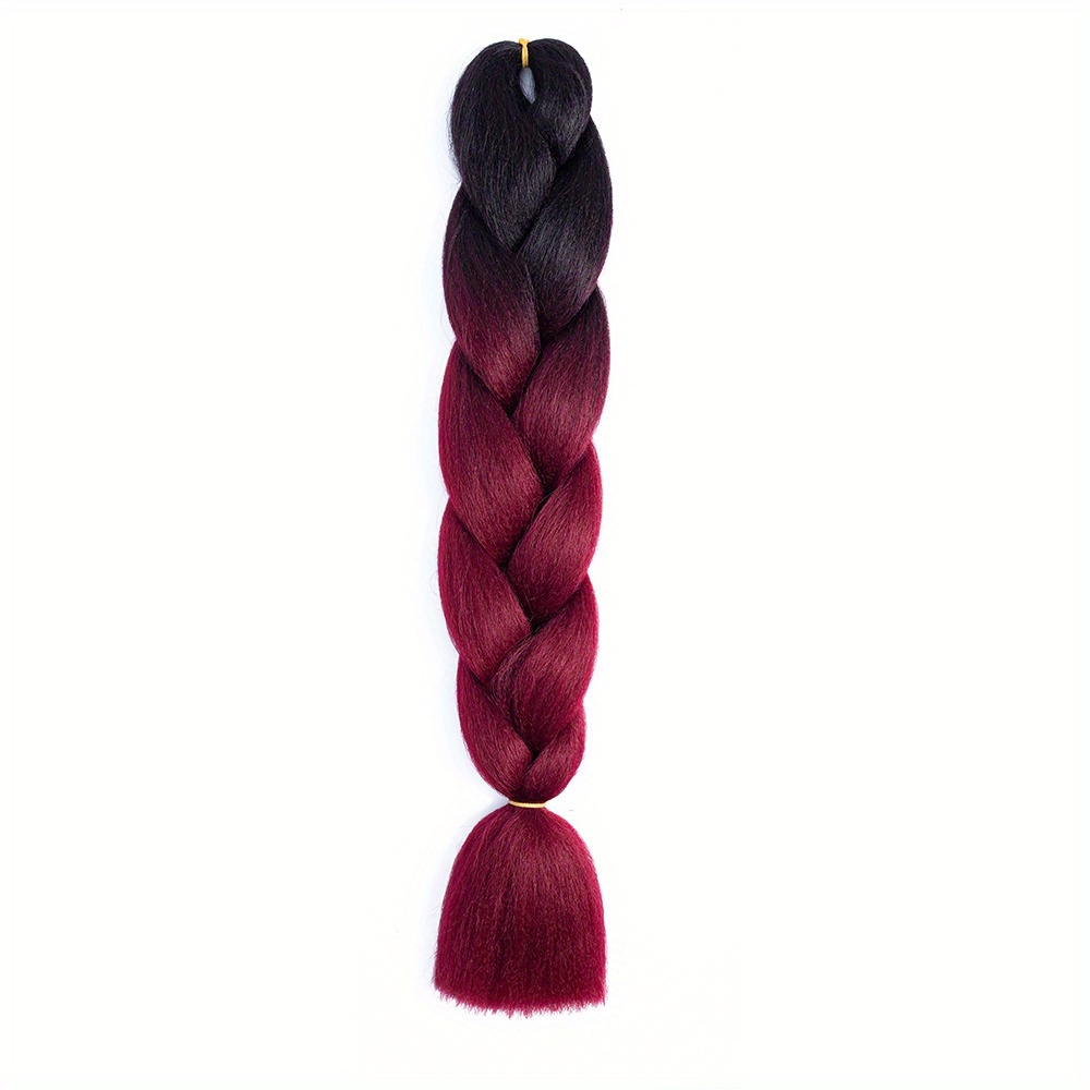 Jumbo Braids Hair Extensions Ombre Color Synthetic Box - Temu United