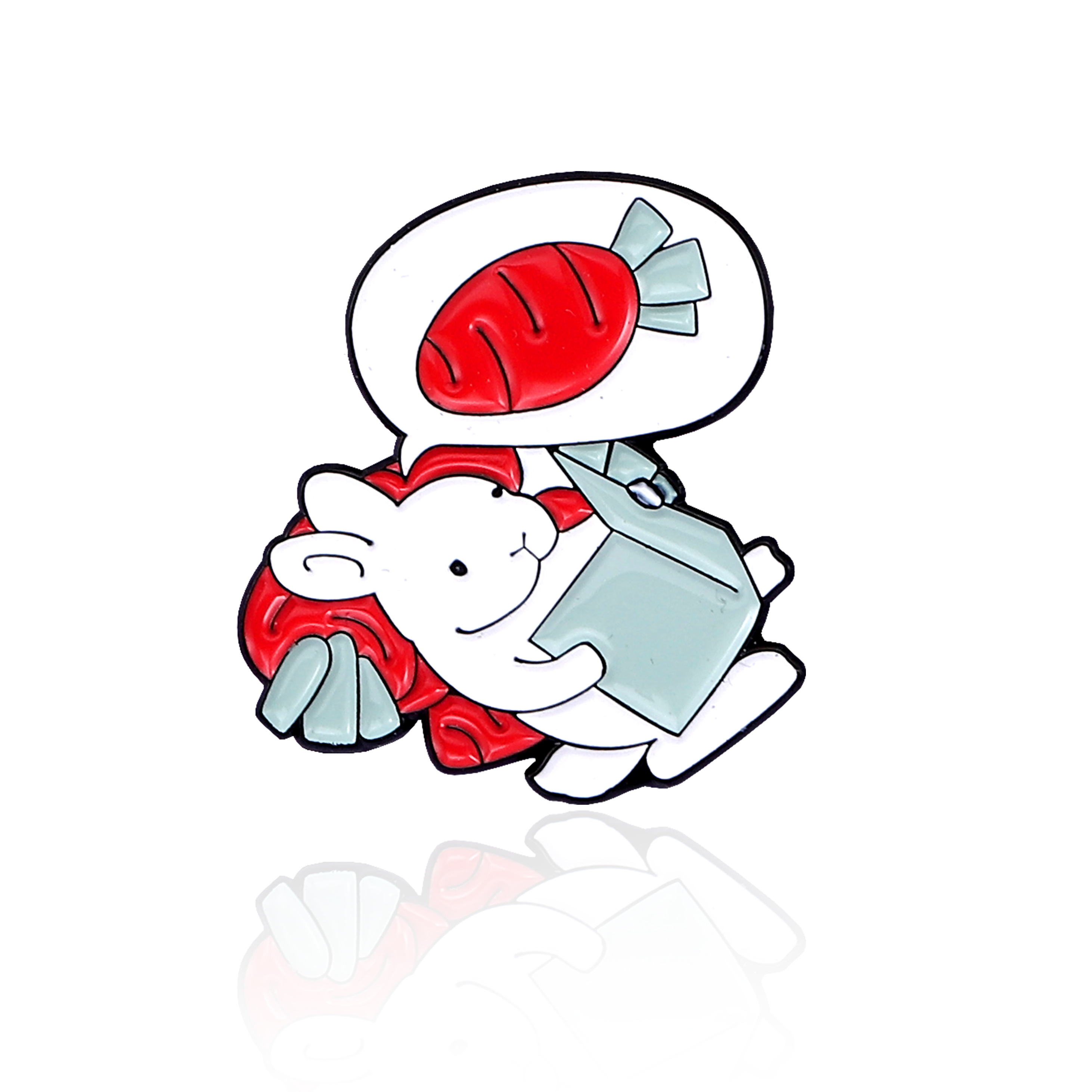 Lovely Little Rabbit Radish Balloon Bike Brooch Men - Temu Netherlands