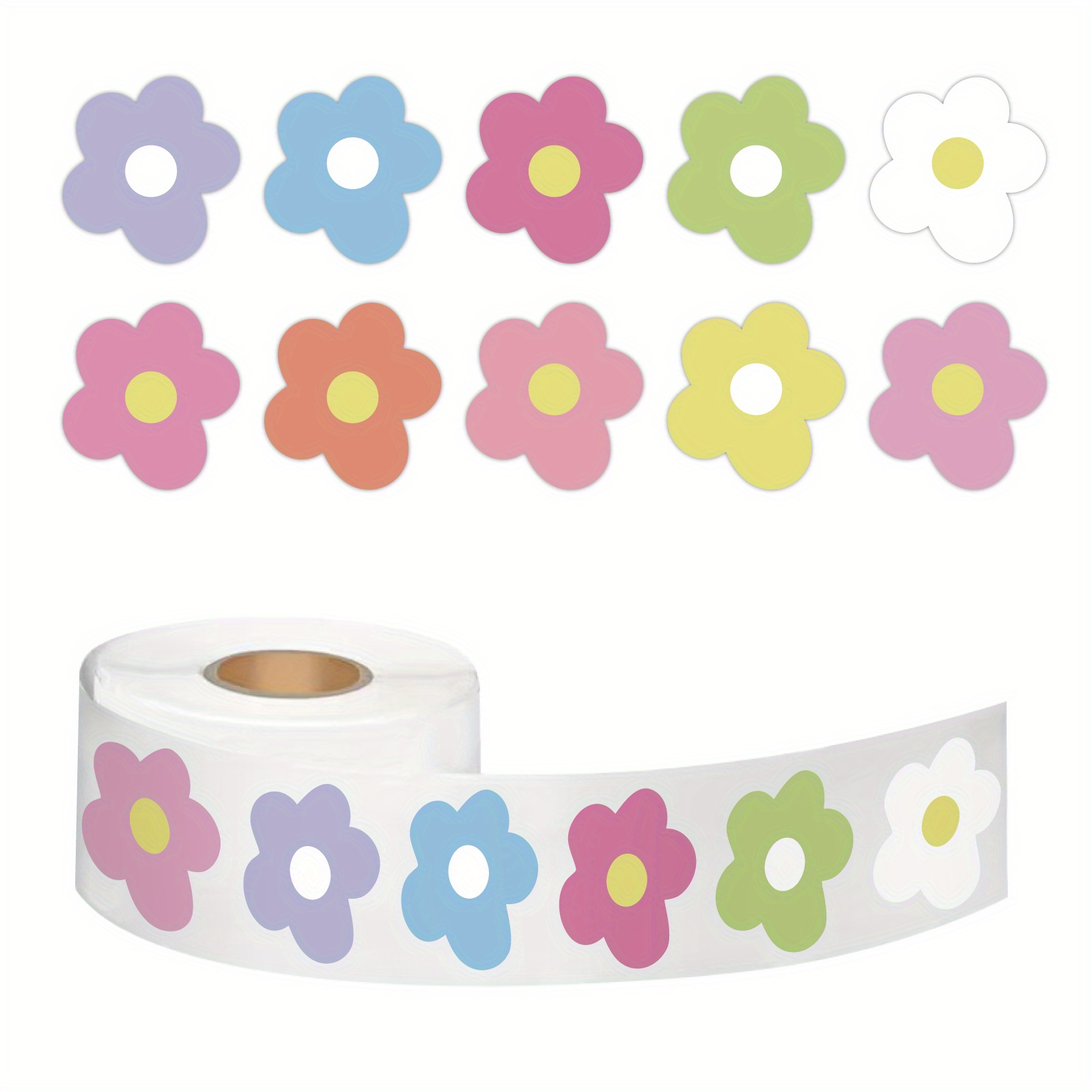 Mini Flower Stickers Roll Scrapbooking Mini Flower Shapes - Temu