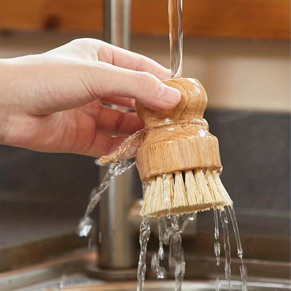 1pc Pot Brush Mini Dish Brush Sisal Fibre Scrub Brush Scrubber For ...