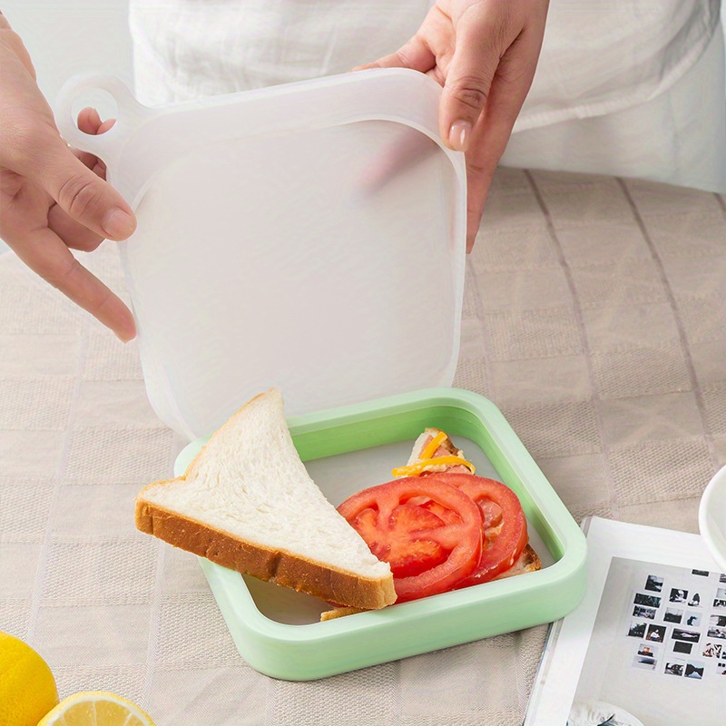 Sandwich Snack Box Container Silicone Lunch - Temu New Zealand