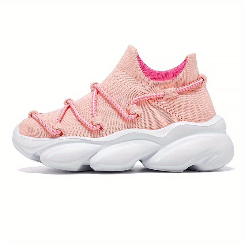 Children Girls Trendy Sock Shoes With Rope Decor - Temu Australia