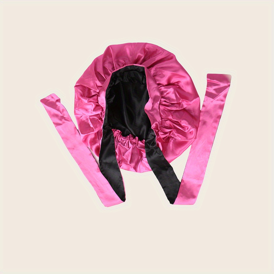 Double Layer Satin Bonnet Sleep Cap Hair Bonnets Stretchy - Temu Australia