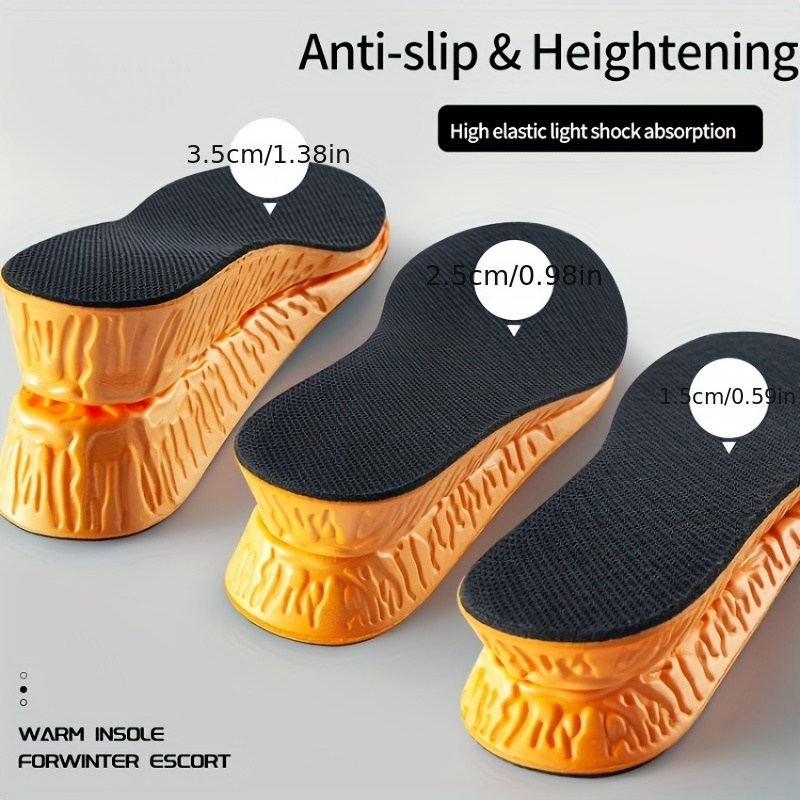 New Style Invisible Height Increase Insoles Orange Eva - Temu United ...