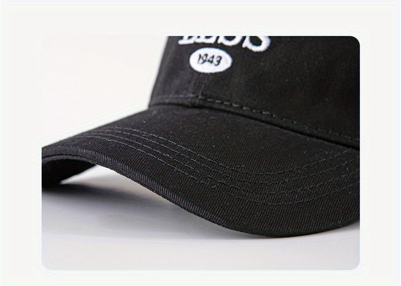 Sporty Curved Brim Baseball Cap Letter Embroidered Sunshade Fashion ...