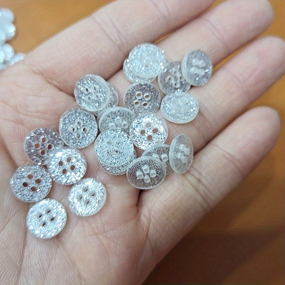 100pcs And Silvery 1cm Plastic Sewing Accessories Diy | Temu
