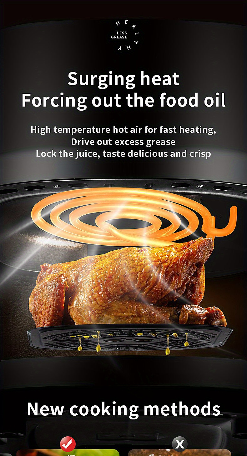 Large Capacity Visual Air Fryer Color Screen Touch Capacity - Temu Germany