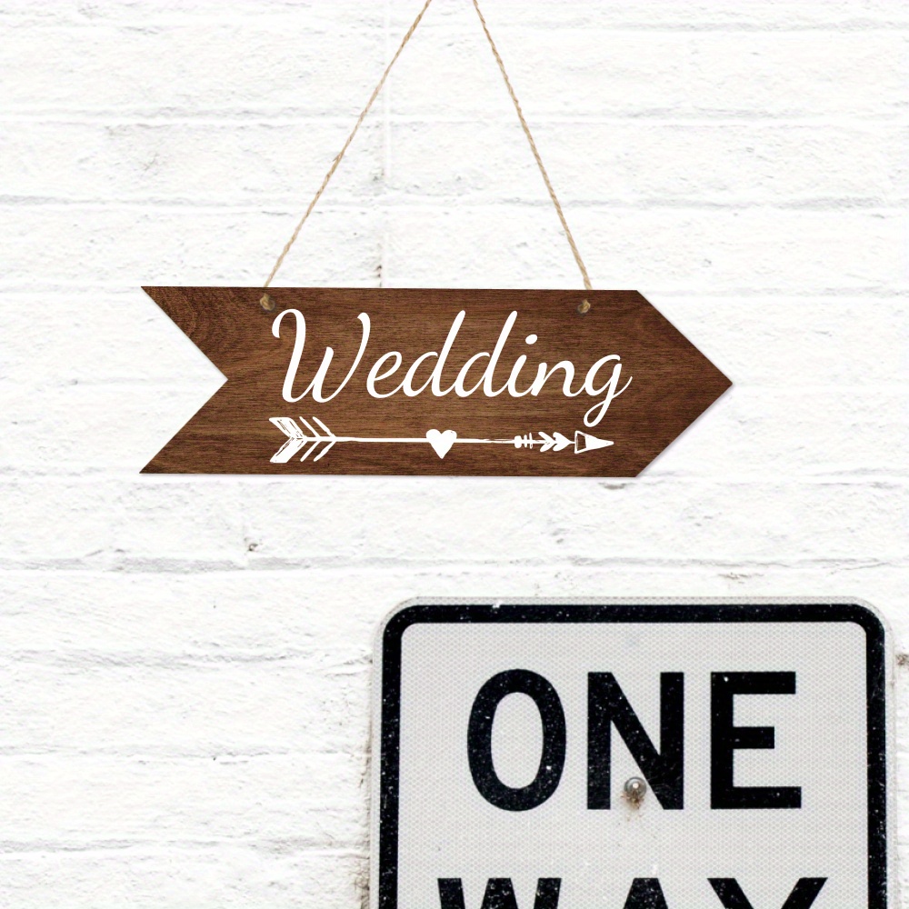 wooden wedding sign arrow design patio - Temu United Kingdom