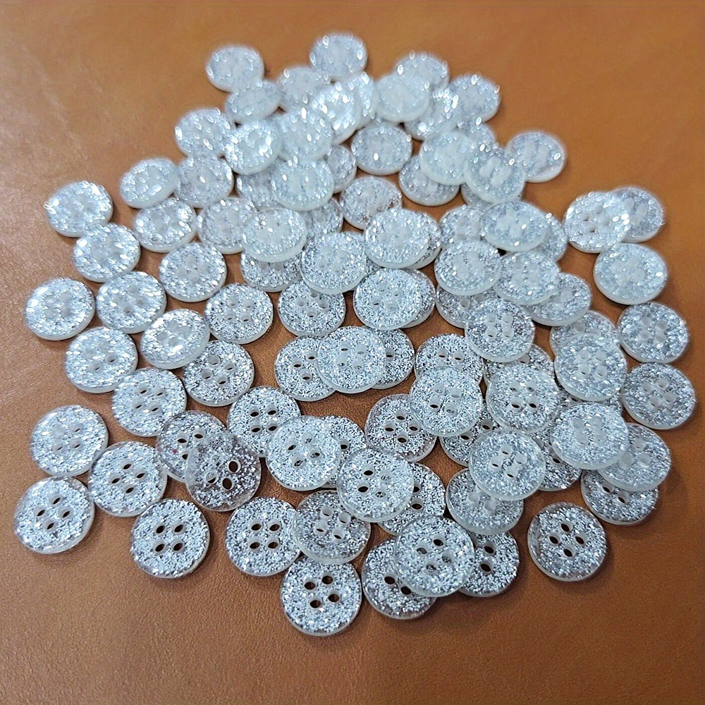100pcs And Silvery 1cm Plastic Sewing Accessories Diy | Temu