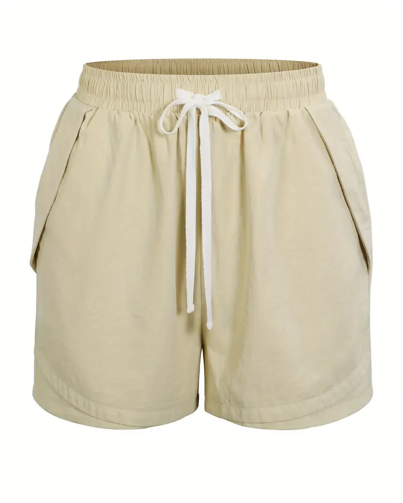 Slant Pockets Drawstring Shorts Casual Shorts Spring Summer Temu Norway