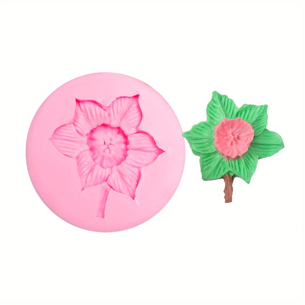 1pc Flower Shape Chocolate Mold 3d Silicone Mold Candy Mold Fondant ...