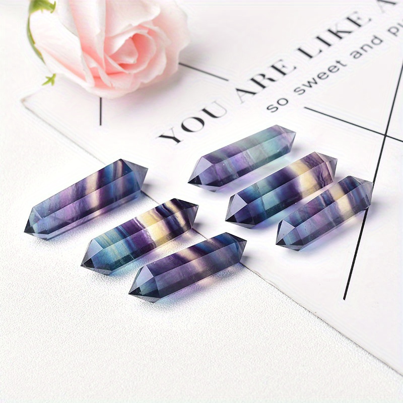 Natural Colorful Fluorite Crystal Hexagonal Double - Temu Ireland