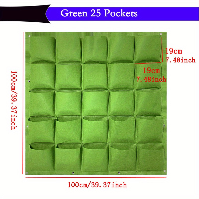 1pc Waterproof Hanging Vertical Garden Wall Planter Plant Grow Bag For ...