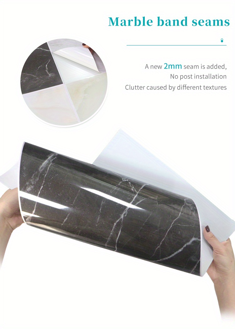 Waterproof Pvc Tile Sticker Beautiful Marble Peel Stick - Temu New Zealand