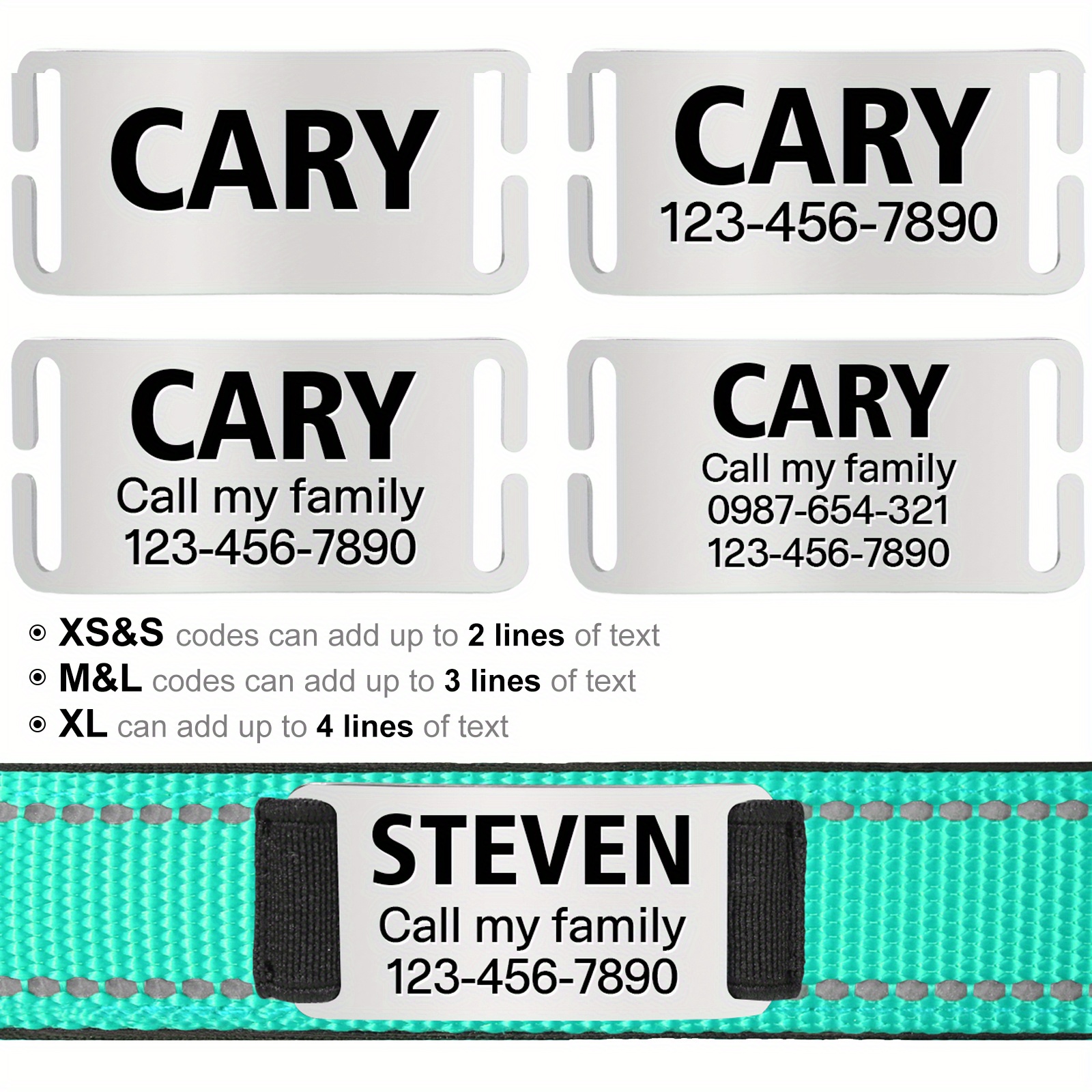 Personalized Dog Collar Custom Reflective Pet Collar Name - Temu