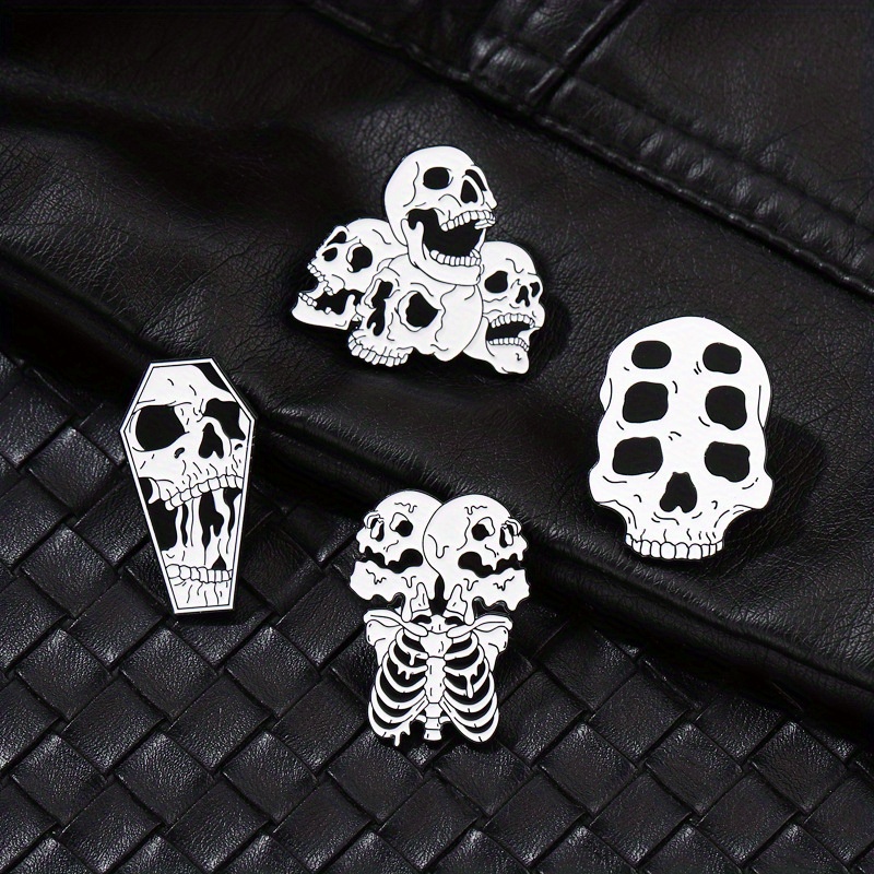 Halloween Creative Horror Skull Alloy Brooch Pin - Temu