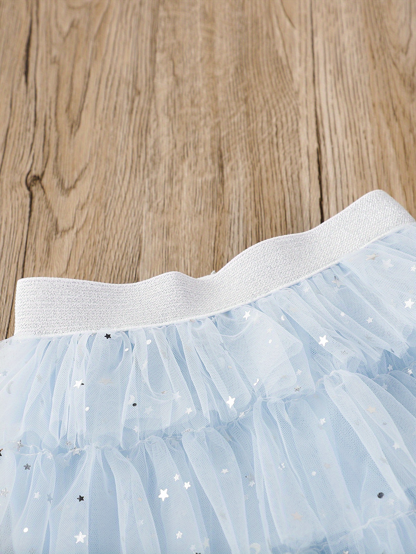Toddler Girls Sequin Stars Layered Ruffle Hem Mesh Tutu - Temu United ...