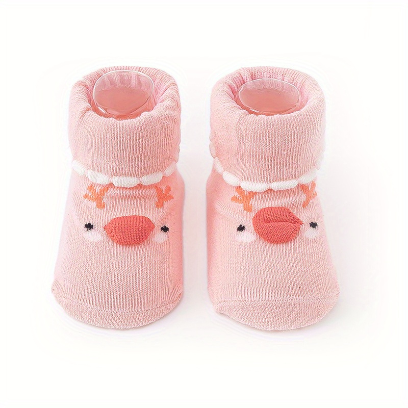 Girls Cute Cartoon Animal First Walking Floor Socks, Breathable ...
