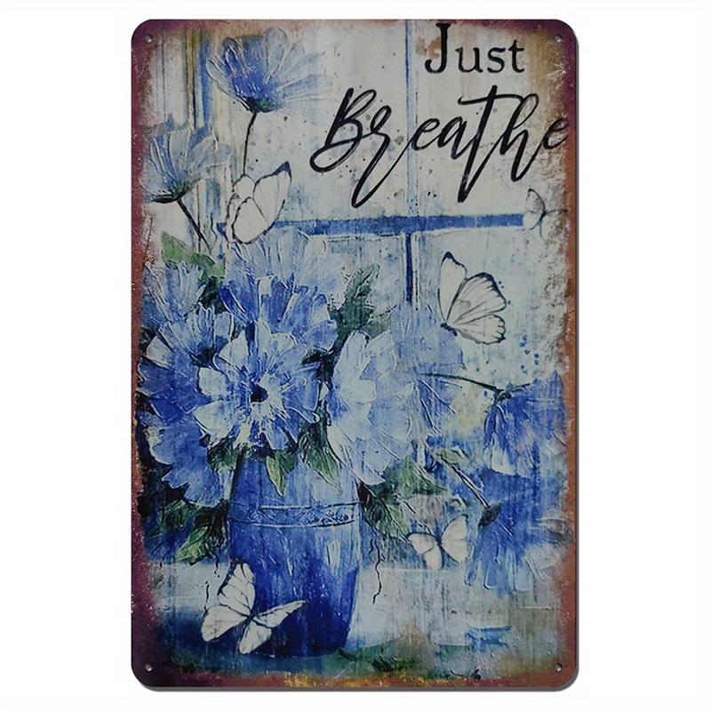 Metal Sign Vintage Flowers Metal Sign Garden Sign Faith - Temu Ireland