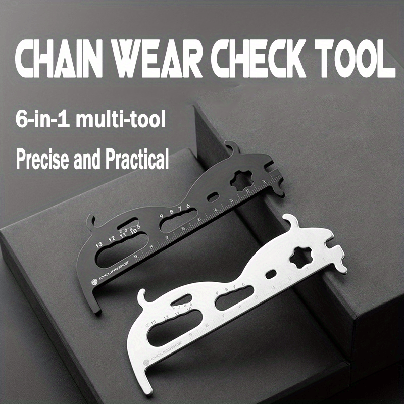 6 in 1 bike chain gauge wear indicator tool mtb road bike - {region_name}