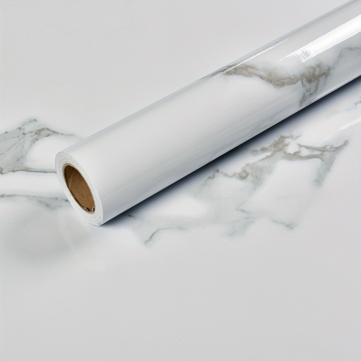 Upgrade Your Kitchen With This White Elegant Glossy Marble Peel & Stick ...