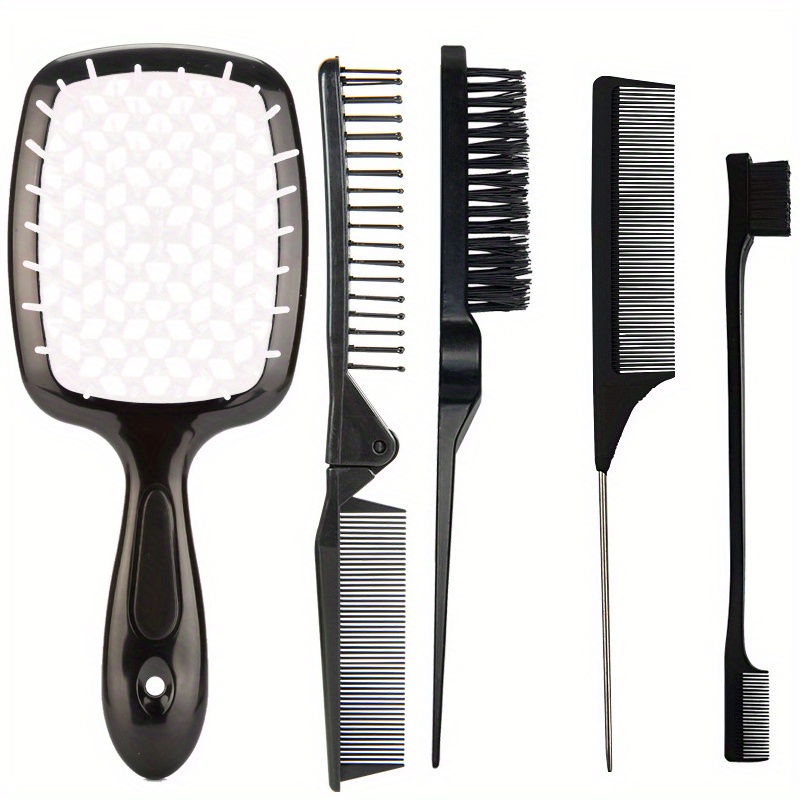 Double sided Honeycomb Hair Comb Set Detangling Eyebrow - Temu