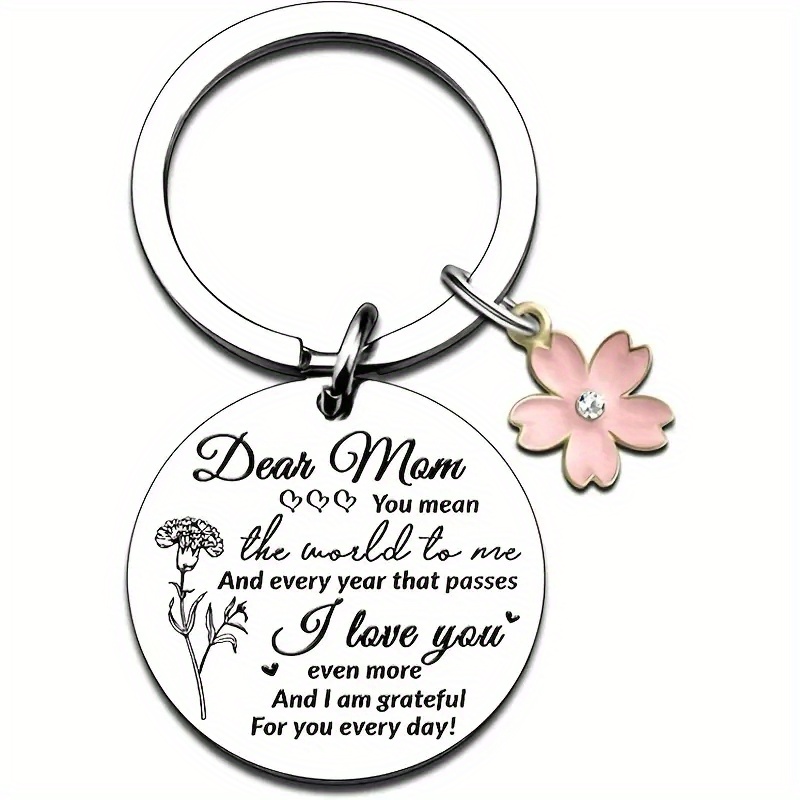 Letter Flower Charm Keychain Decor Keyring Metal - Temu Canada