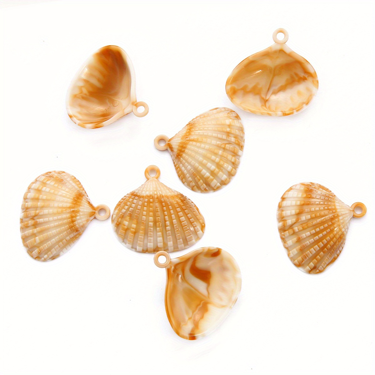 12 40pcs Pendant Making Accessories Shell Shape Pendant Bracelet Making ...