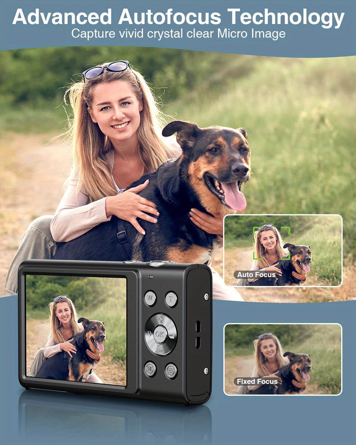 Digital Camera Student Camera Auto Focus Video Blog - Temu