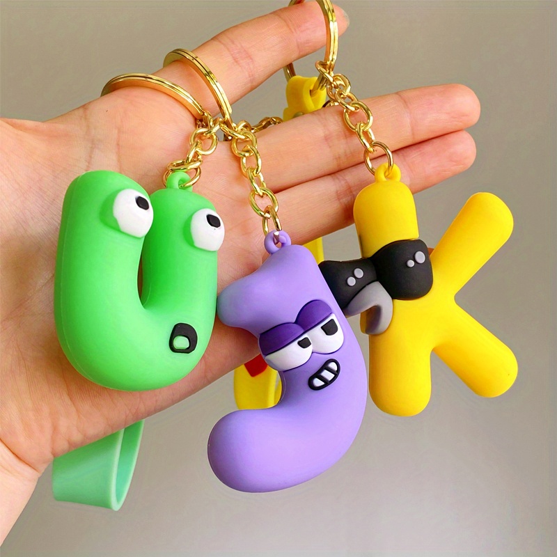 Cute Cartoon Alphabet Keychain Perfect Bag Accessory Phone - Temu ...
