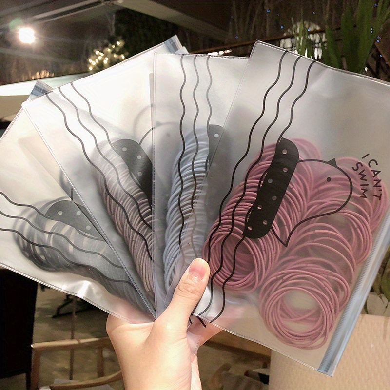 50pcs simple large circle thin headband for girls high hair ties hair ...