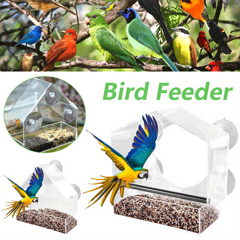 Clear Glass Window Bird Feeder Strong Suction Cups Perfect - Temu Australia