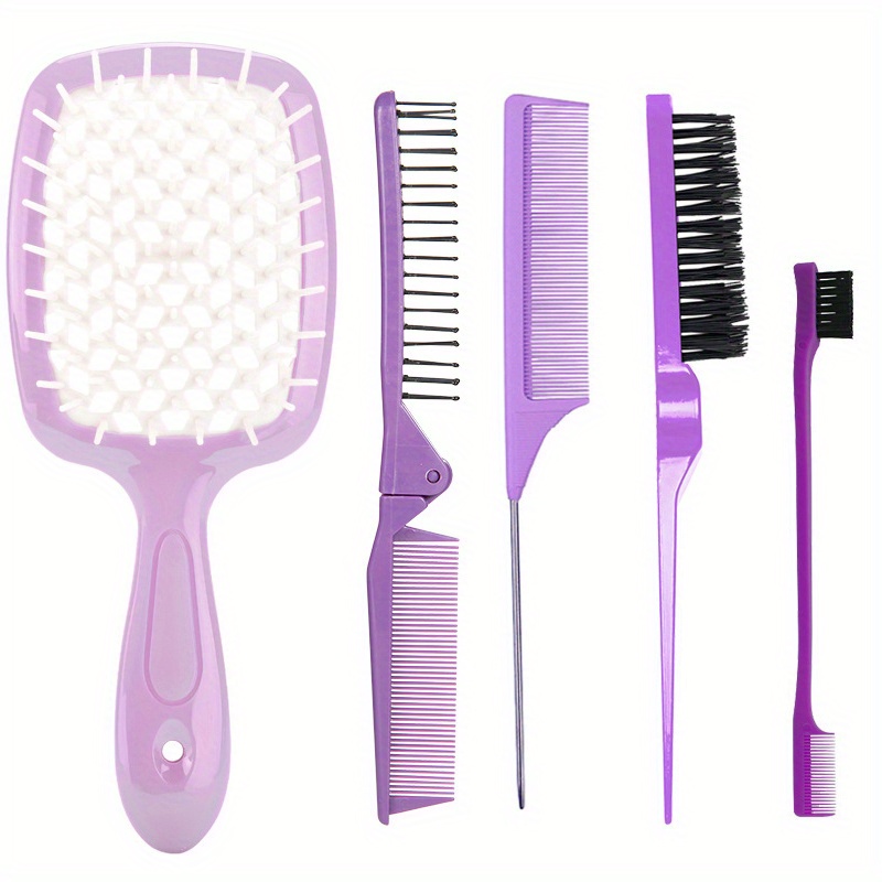 Double sided Honeycomb Hair Comb Set Detangling Eyebrow - Temu