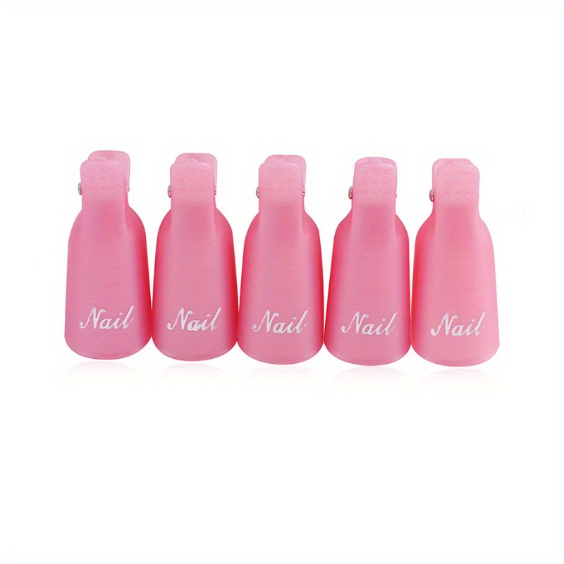 Reusable Pink Polish Remover Caps Soak Clips - Temu United