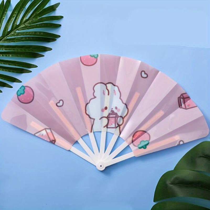 Students Cartoon Plastic Folding Fan Student Handheld Small - Temu New ...