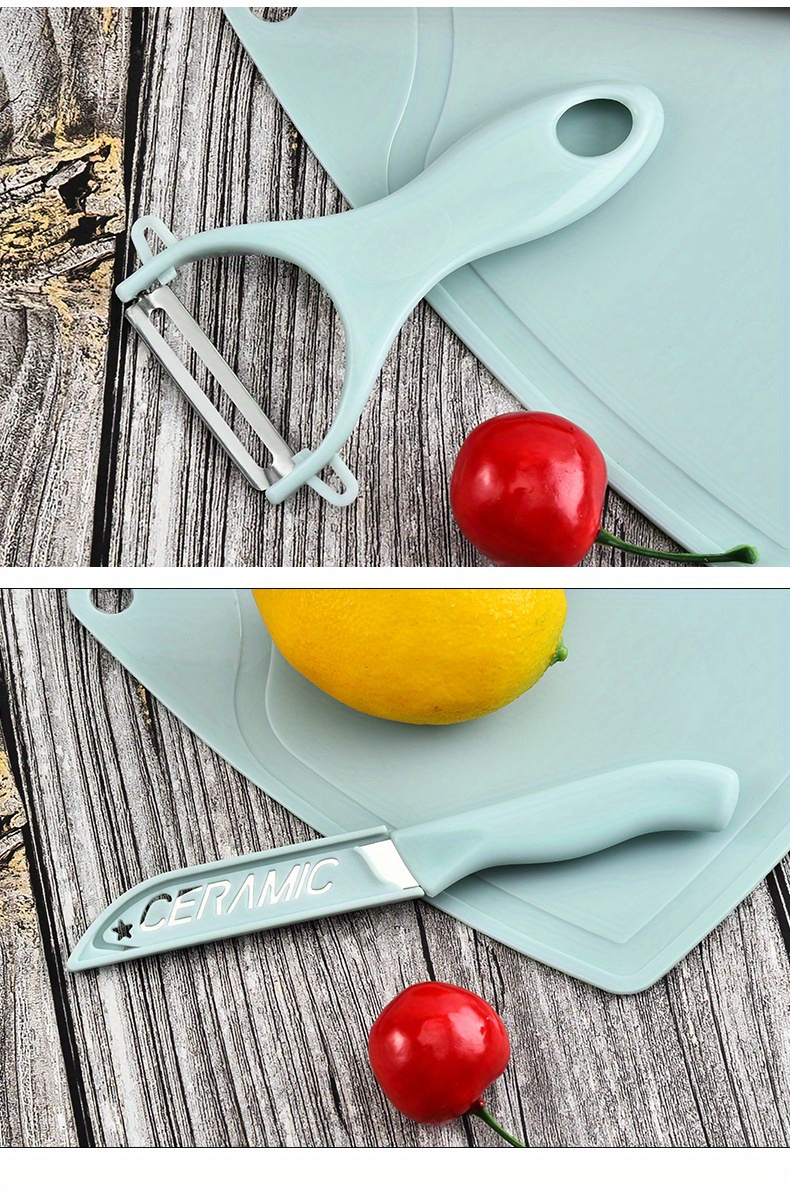 Kitchen Fruit Knife Set Cutting Board Peeler Paring Knife - Temu