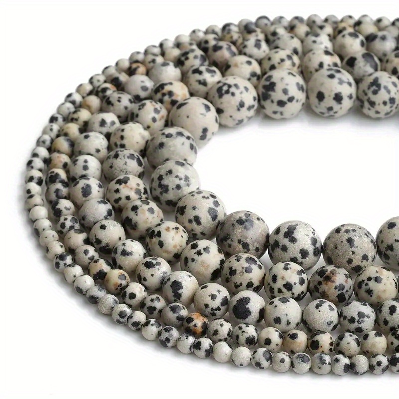 Natural Dalmatian Stone Beads Artificial Gemstones Loose - Temu Australia