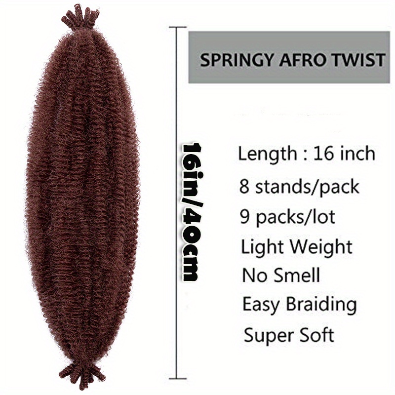 Afro Twist Hair Extensions Pre separated Spring Marley Twist - Temu ...